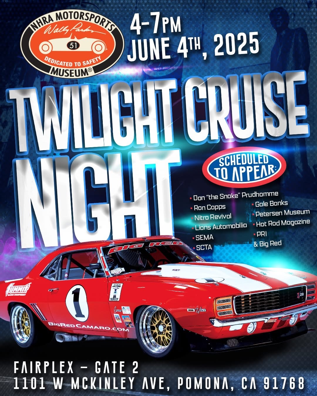 June Twilight Cruise Flyer – NHRA Museum